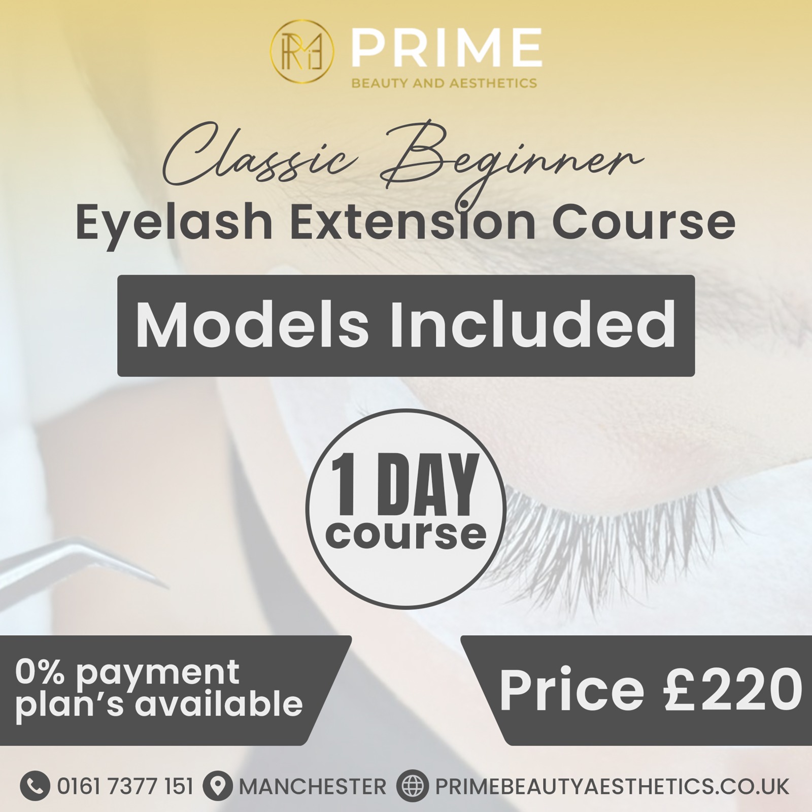 Classic Eyelash Extensions Course – Face to Face | Prime Beauty